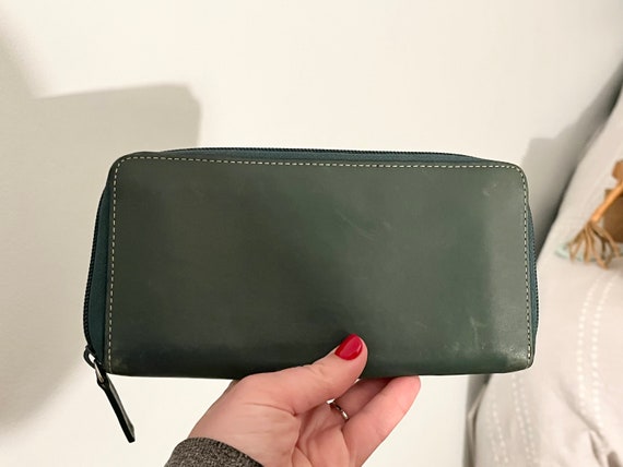 Forest Green Leather Wallet - Gem