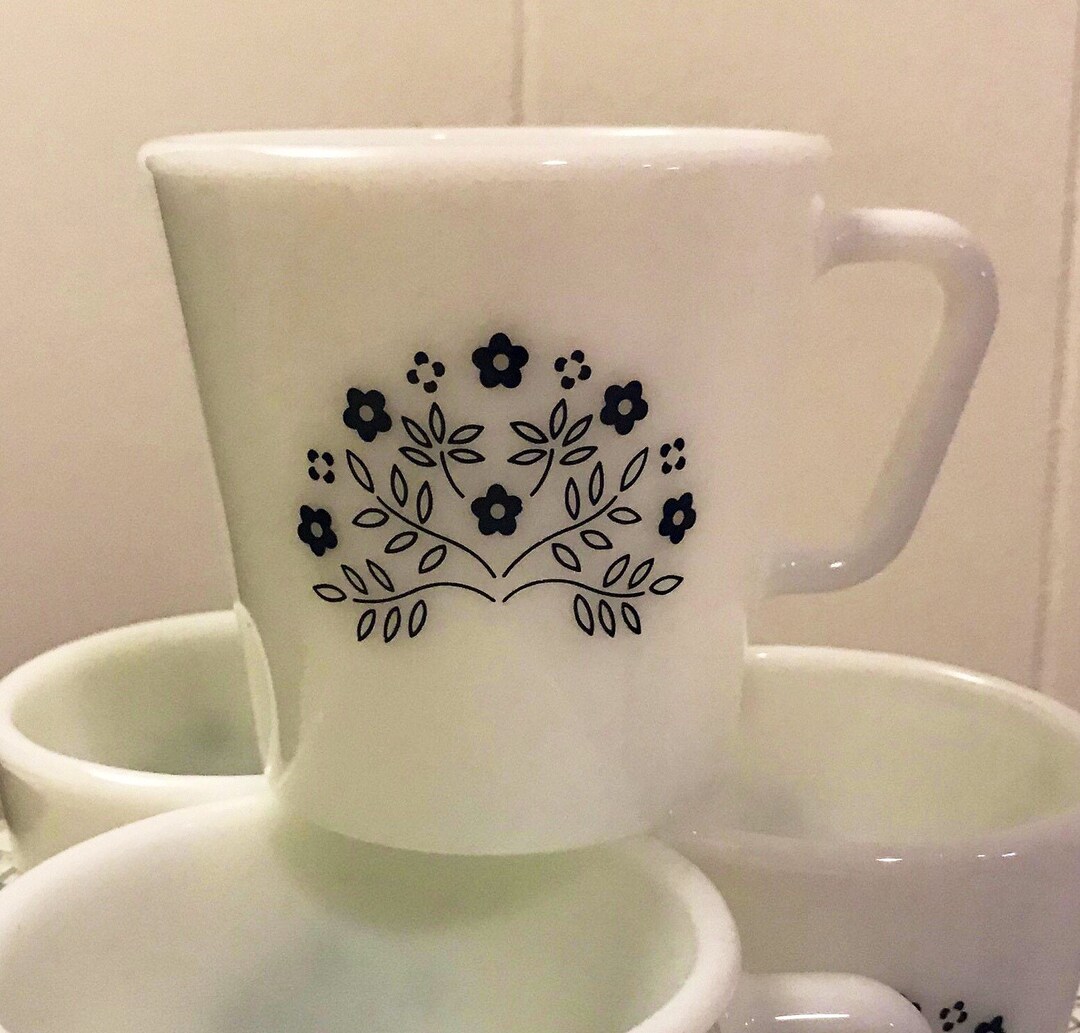 Precious Floral-print Pyrex Mugs - Etsy