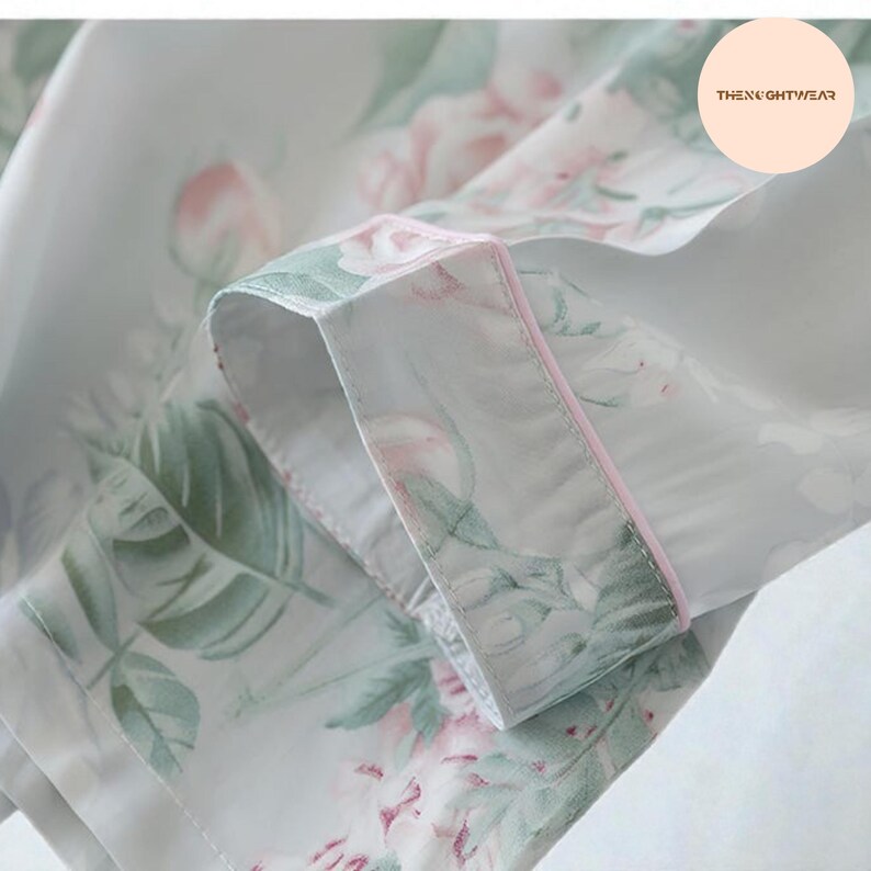 Floral Pajama Set – Japanese Long Sleeve Lightweight Women’s Sleepwear ...