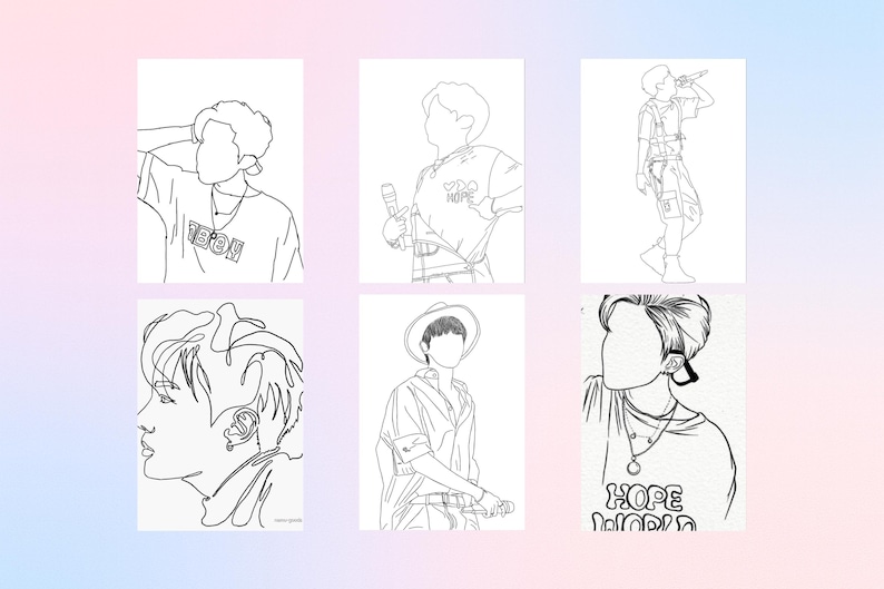 J-hope Coloring Pages – 20 K-pop Printable - Etsy