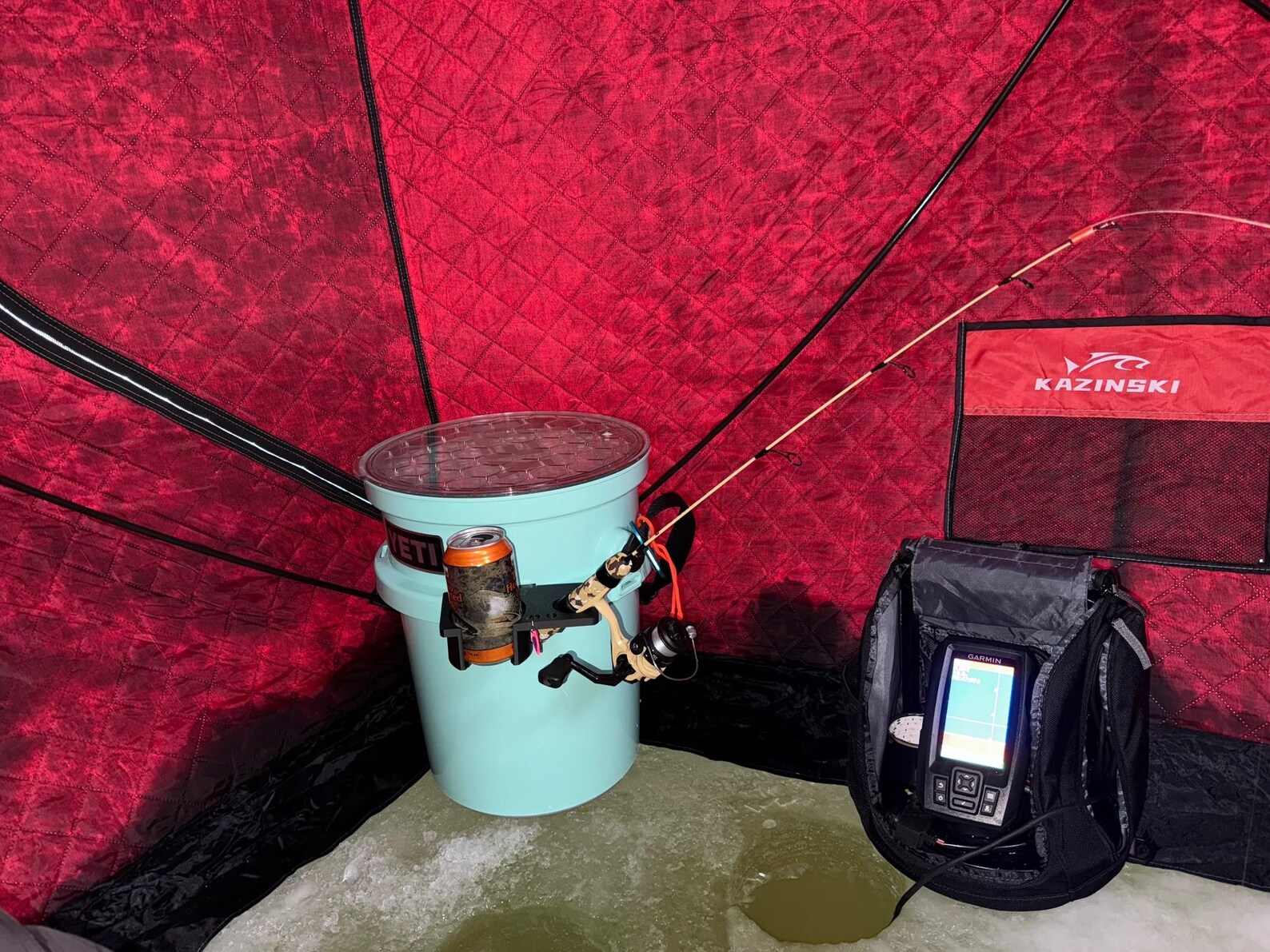 5-gallon Bucket Ice Fishing Rod Holder - Etsy
