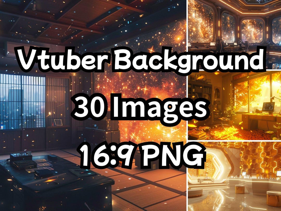 Vtuber Anime Room Background – Yellow Edition (30-pack) - Etsy
