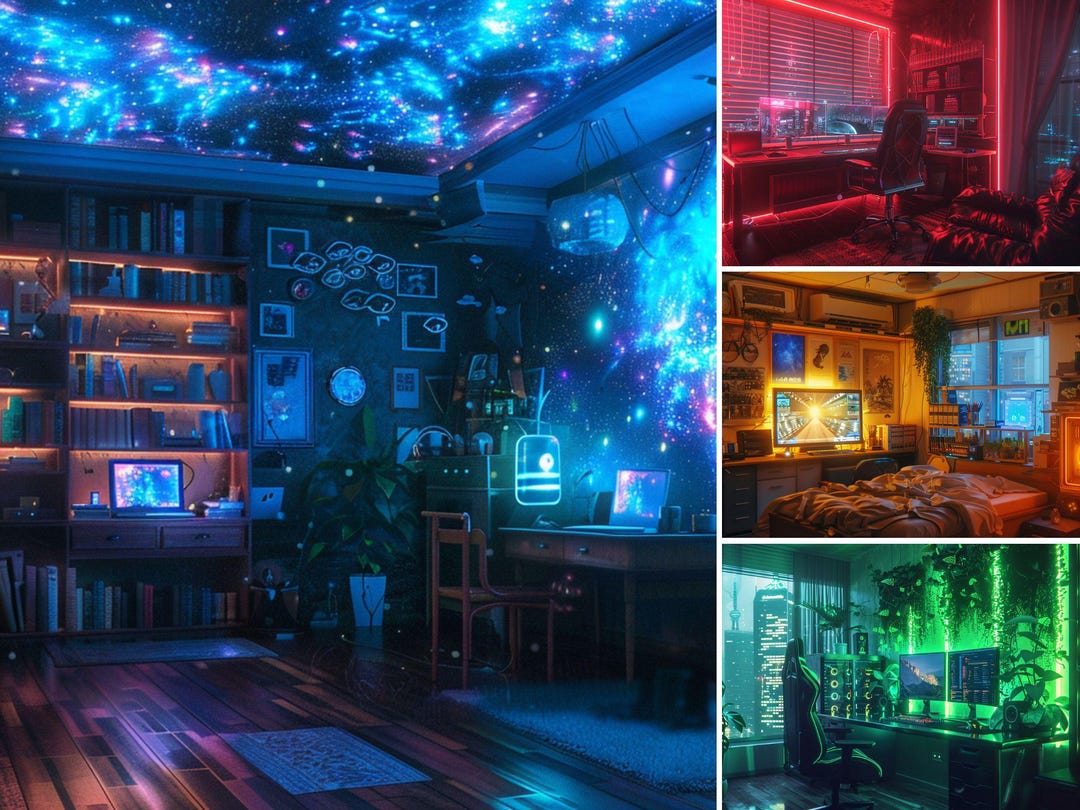 Vtuber Anime Room Background – Color Mix Edition (60 Pack) - Etsy
