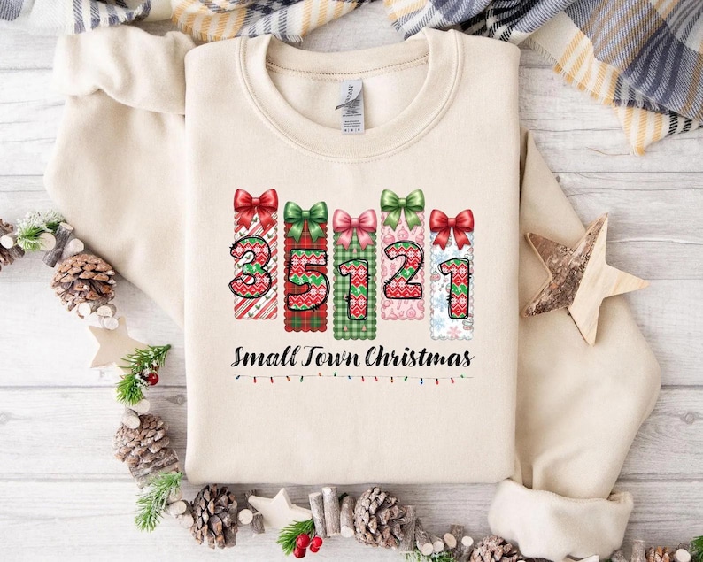 Small Town Christmas PNG, Gift Box Numbers 0-9, Custom Zip Code ...