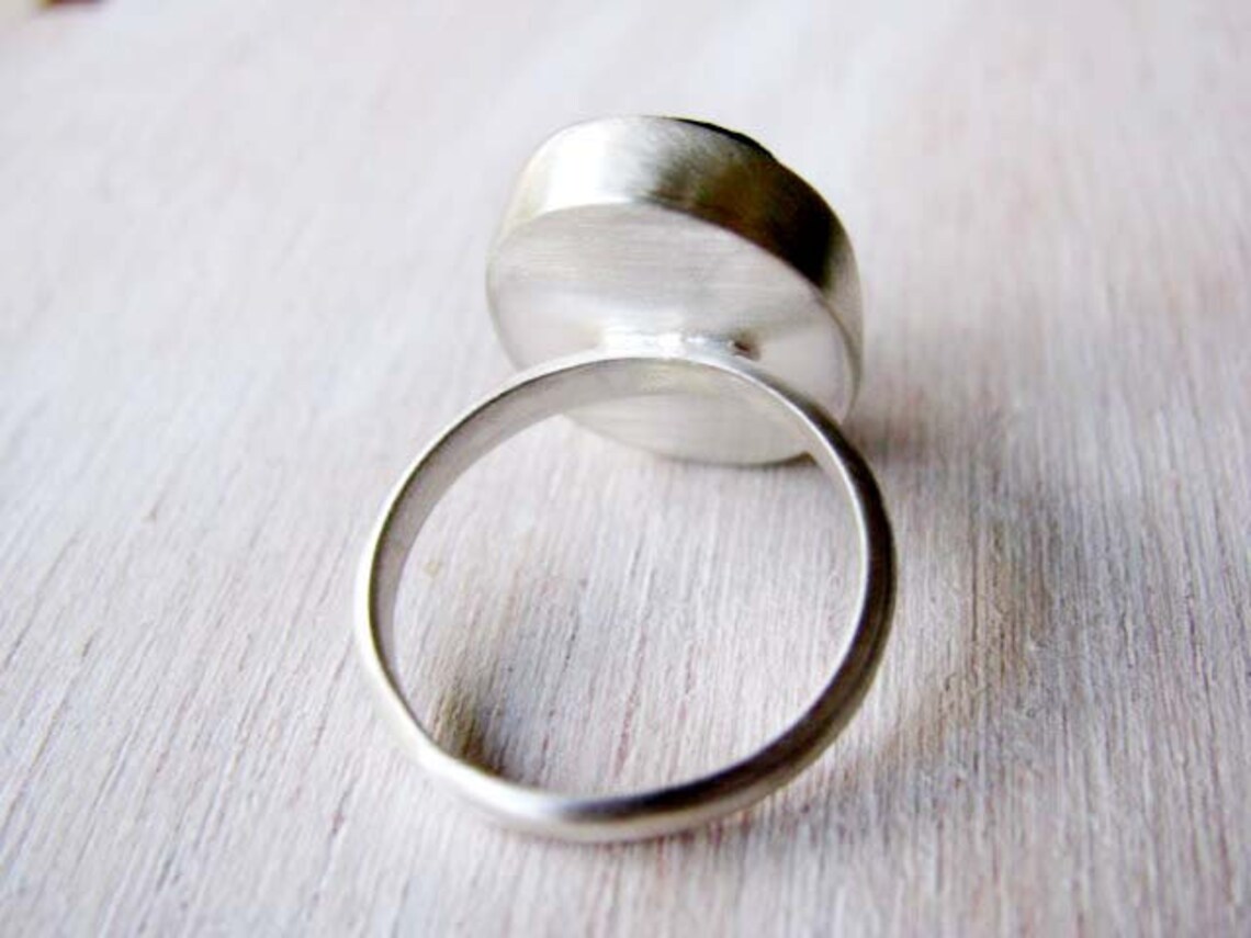 Lava Stone Ring Sterling Silver, Greek Santorini Stone Ring, Summer ...