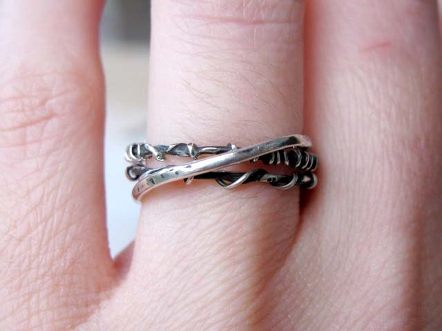 Trinity Black Ring Silver Triple Band Rolling Ring 3 - Etsy