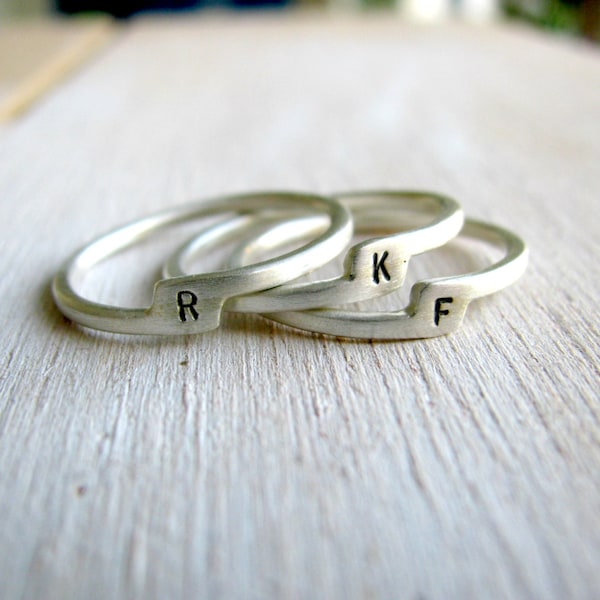 Personalized Stackable Rings - Etsy