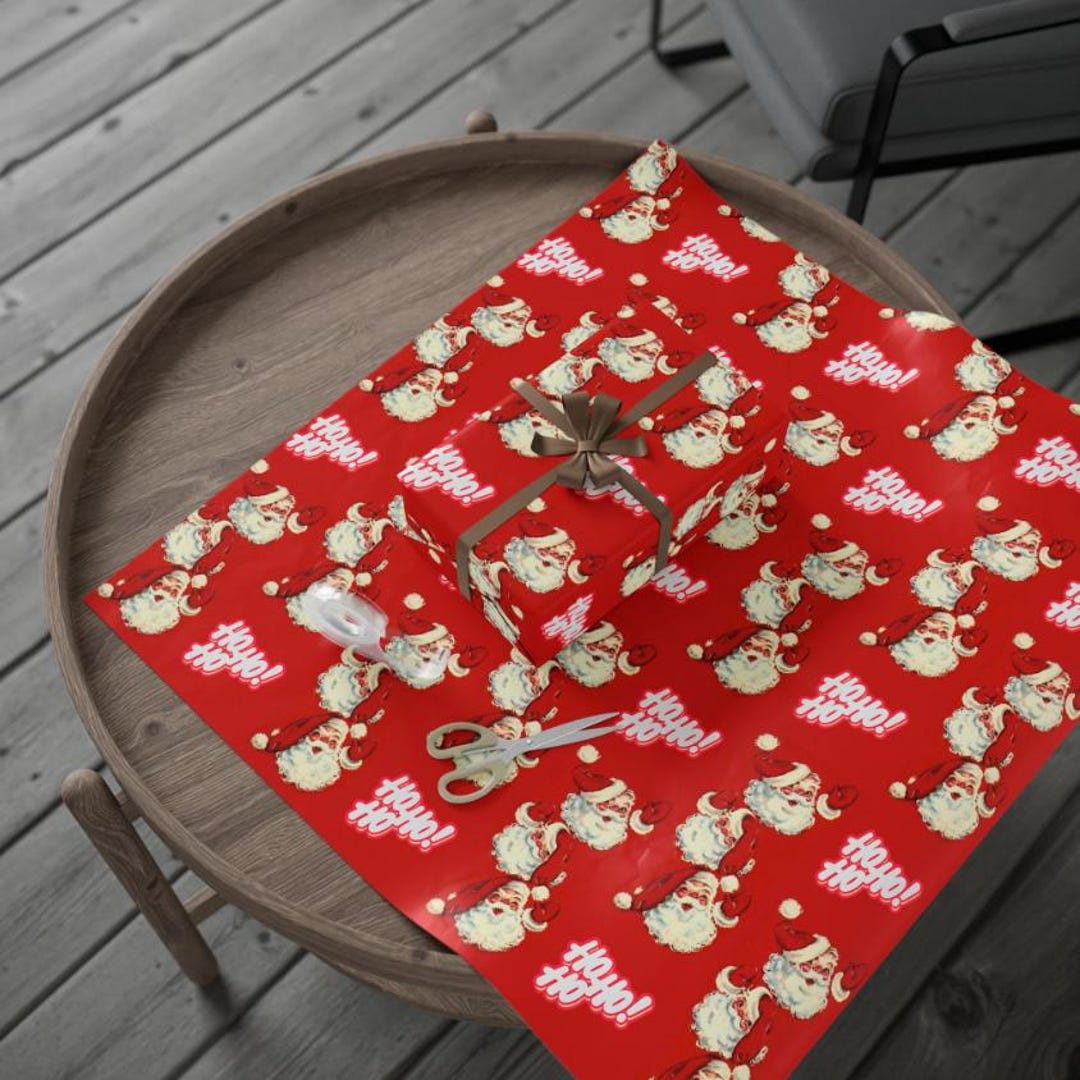 Santa Gift Wrapping Paper Rolls, - Etsy