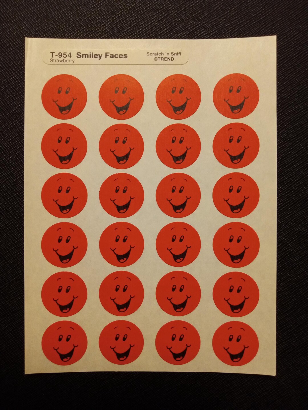 Vintage Trend Smiley Faces Strawberry Scratch 'n Sniff Sticker Sheet - Etsy