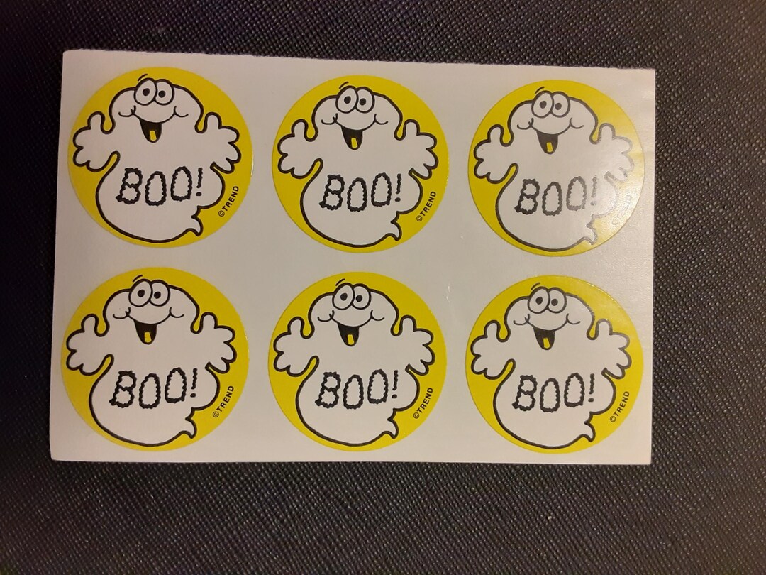 Vintage 80's Trend Ghosts Glossy Scratch 'n Sniff Partial Sticker Sheet ...