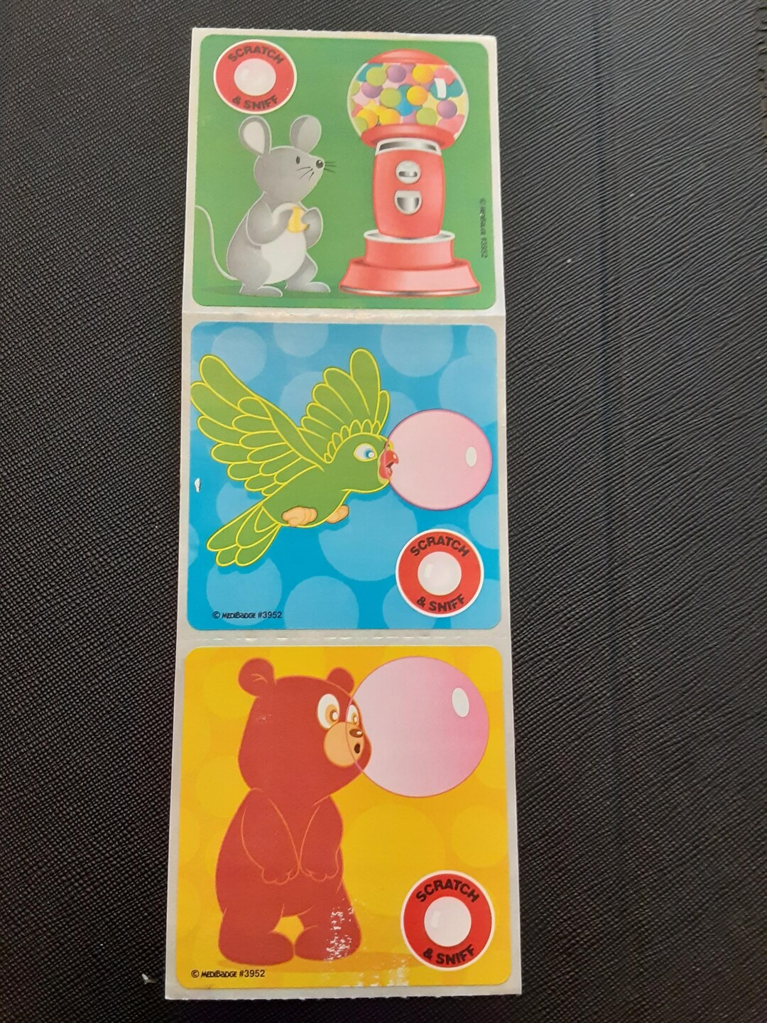 Vintage Medibadge Bubblegum Scented Scratch & Sniff Sticker Strip - Etsy