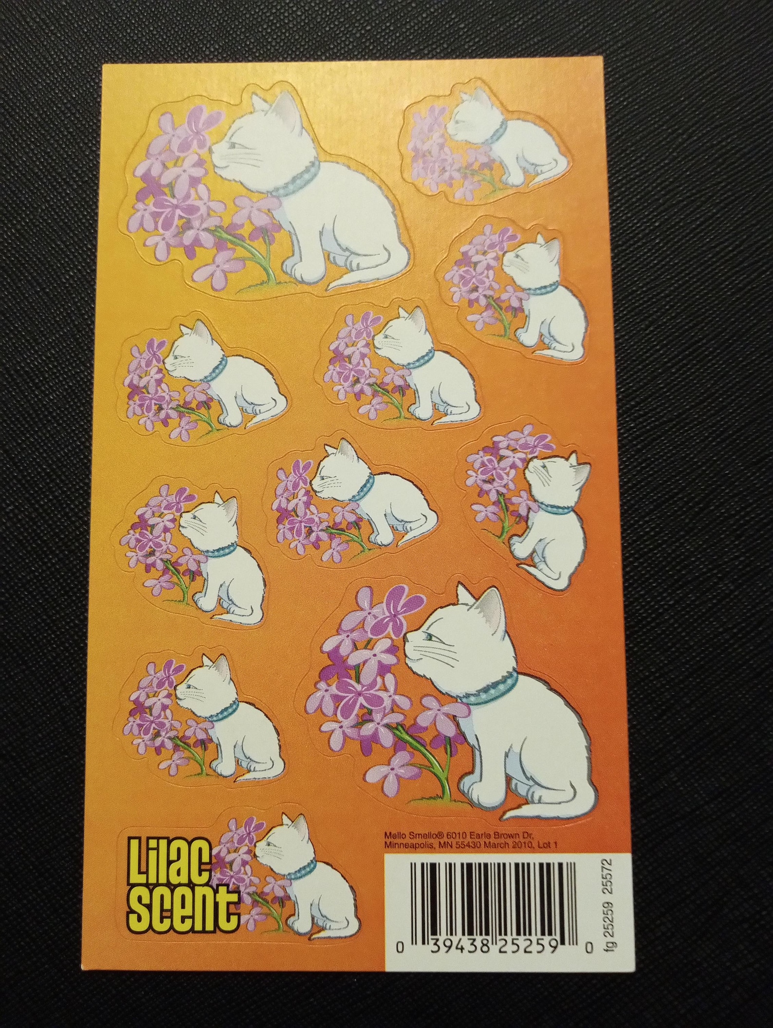 Mello Smello White Cat Lilac Scented Scratch & Sniff Sticker Sheet - Etsy