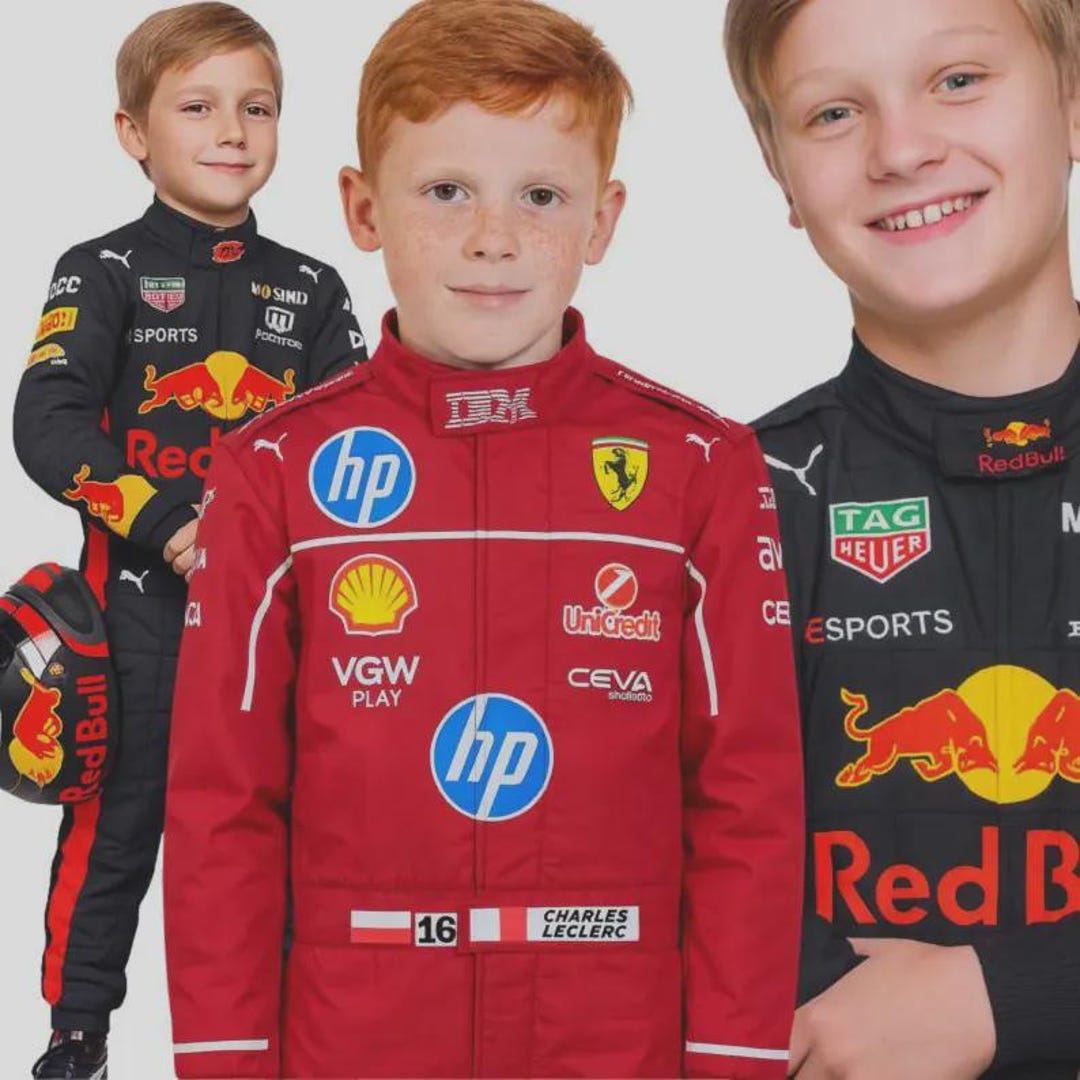 Customizable Kids and Adults Formula 1 Racing Suit With Gloves, Cap and ...