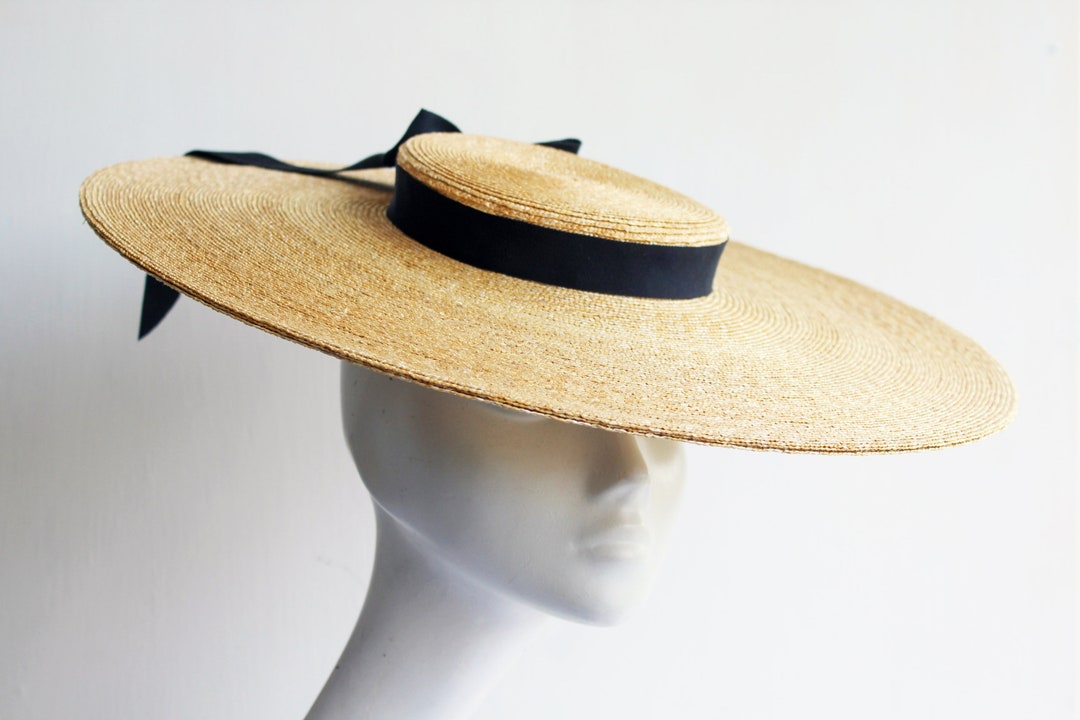 Elegant Boater Hat ''MONTPELLIER BEAU'' Stylish Edwardian Hat in Fine ...
