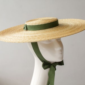 MONTPELLIER Natural Straw Boater Classic Sun Hat for for Weddings ...