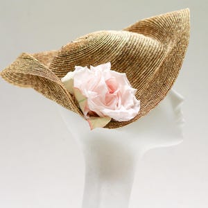 Exclusive Sculpted Straw Hat ''MINT ROYALE'' W/ Silk Flower - Mother of ...