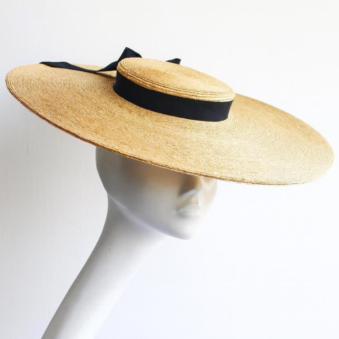 MONTPELLIER BEAU Elegant Wide Brim Sun Hat, Edwardian Boater Style in ...