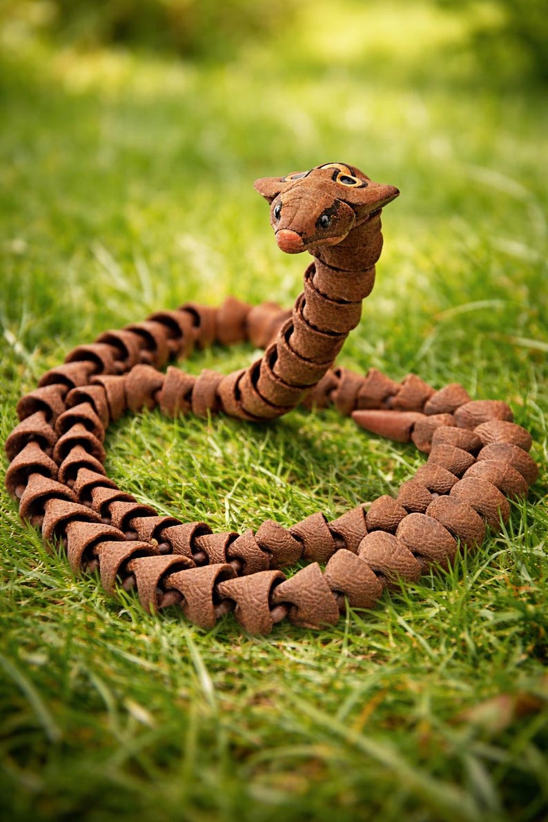 Articulated Snake Fidget Toy | 3D Printed Desk Toy | Flexible Snake ...