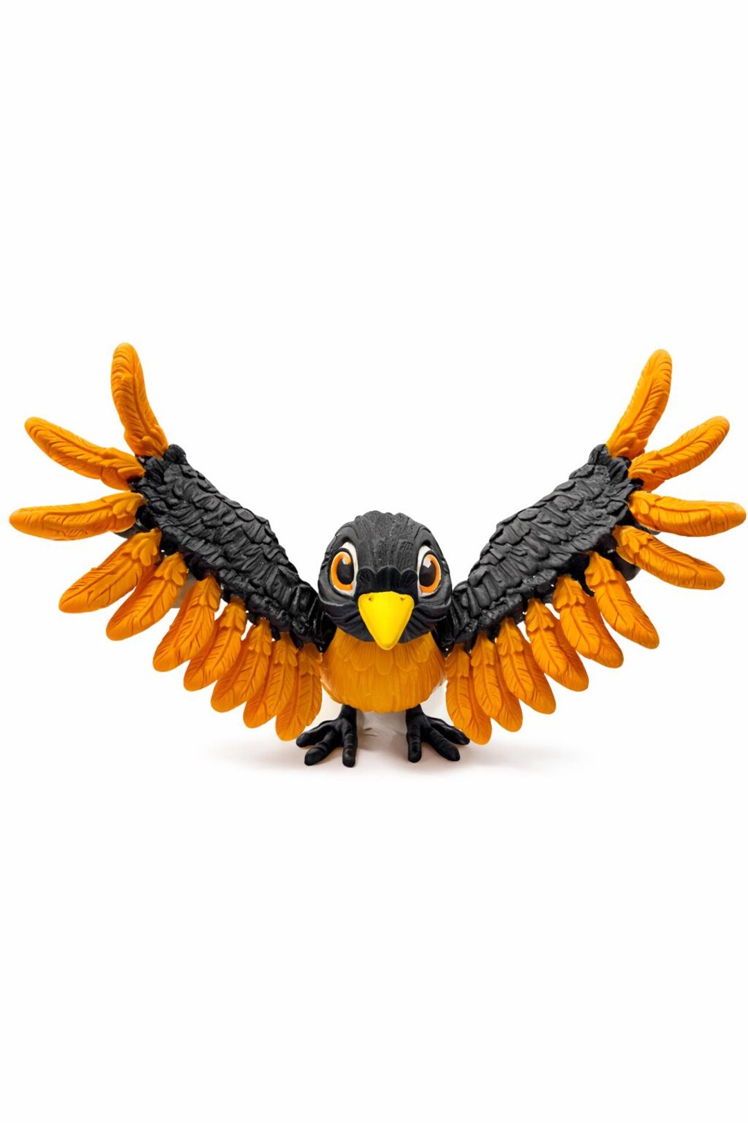 Fully Articulated Robin Figurine – 3D Printed Bird Sculpture for Desk ...