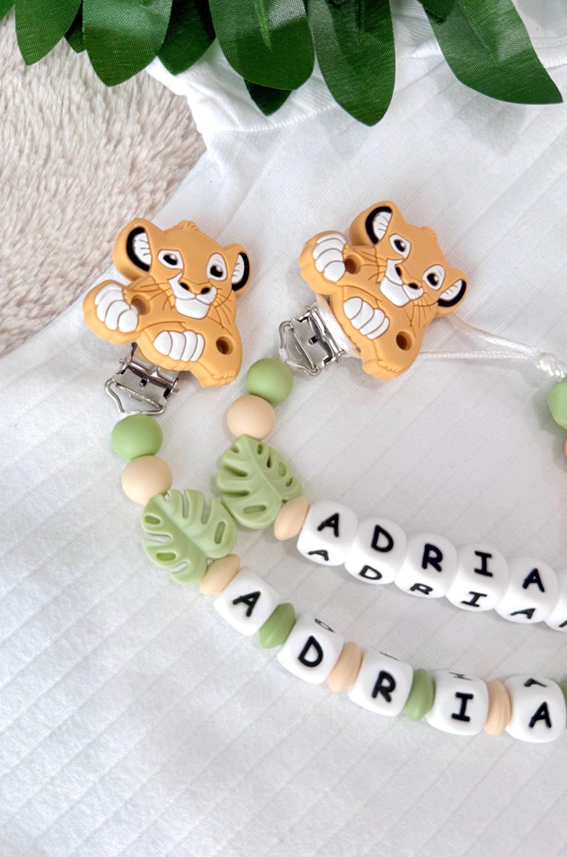 Pacifier Clip Lion Simba Personalized ,gift Ideas Birthday Baby - Etsy