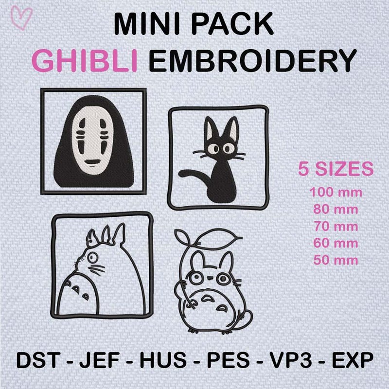 Ghibli Embroidery - Etsy