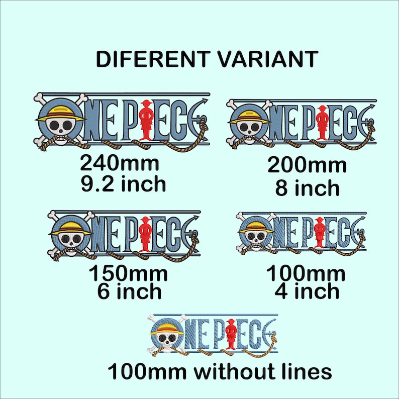 One Piece Logo Machine Embroidery – Anime Pirate Design – PES DST JEF ...