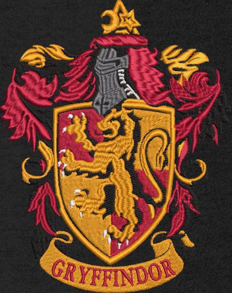 Gryffindor House Shield Embroidery Design - Harry Potter embroidery ...