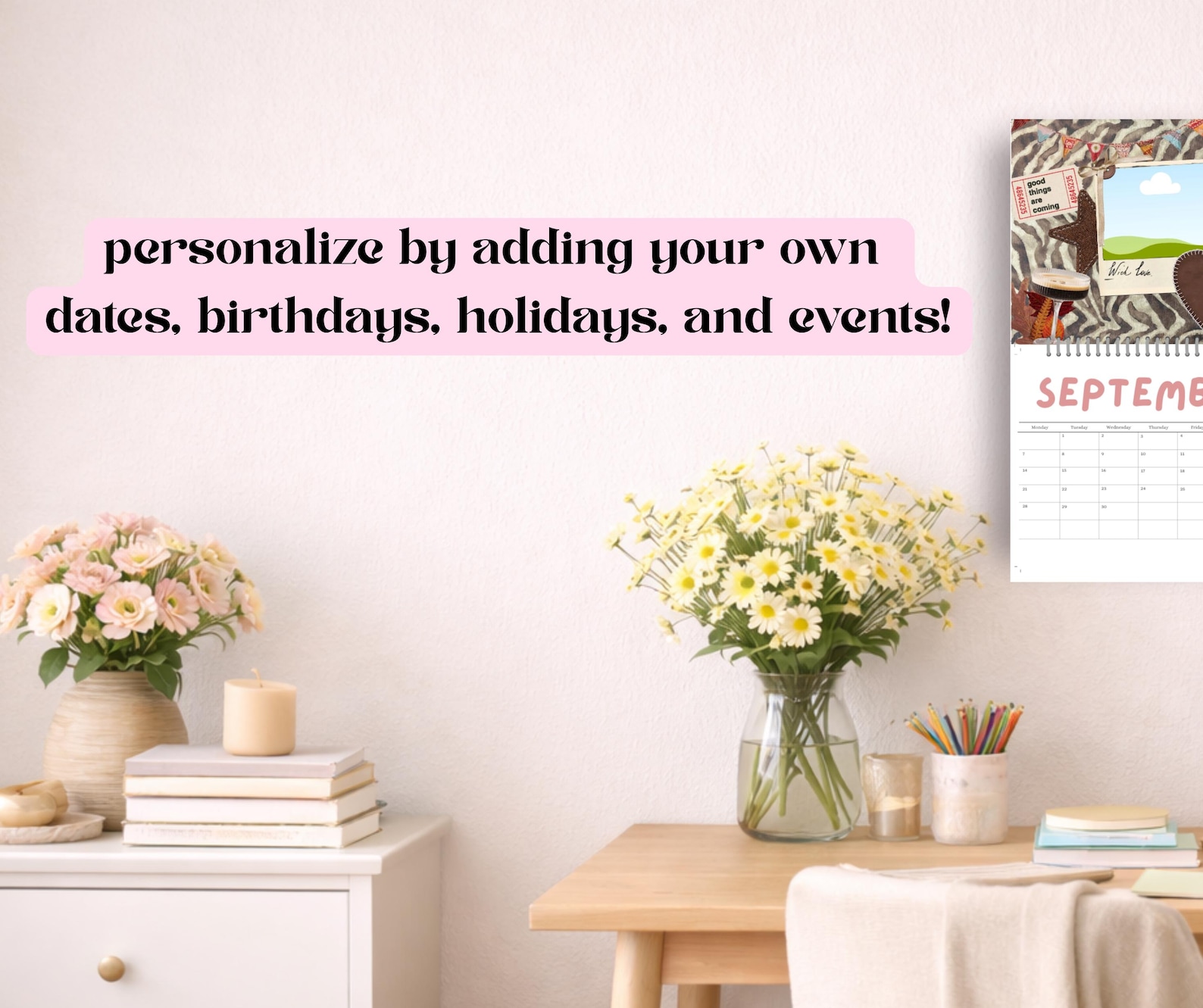 2026 Vision Board Calendar | Editable Canva Template | 2026 Rebrand ...