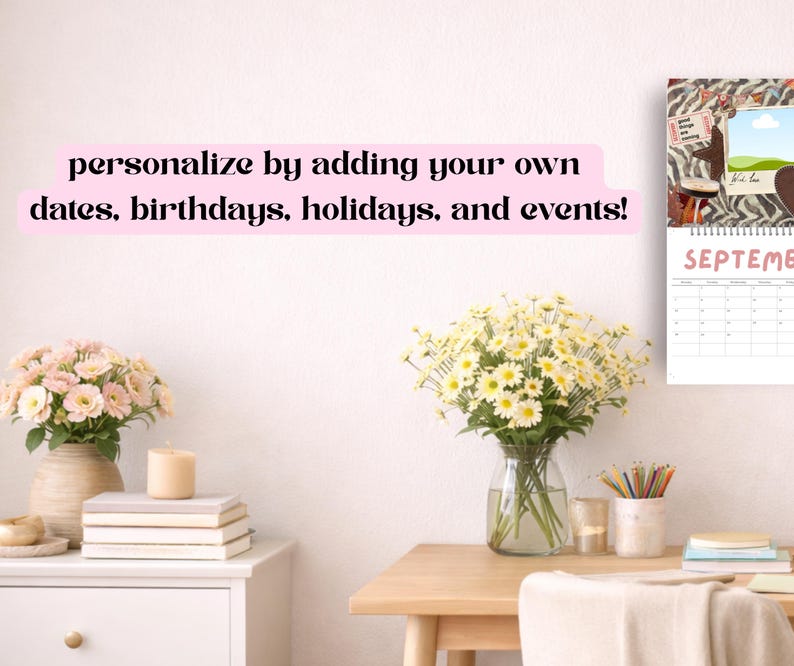 2026 Vision Board Calendar | Editable Canva Template | 2026 Rebrand ...