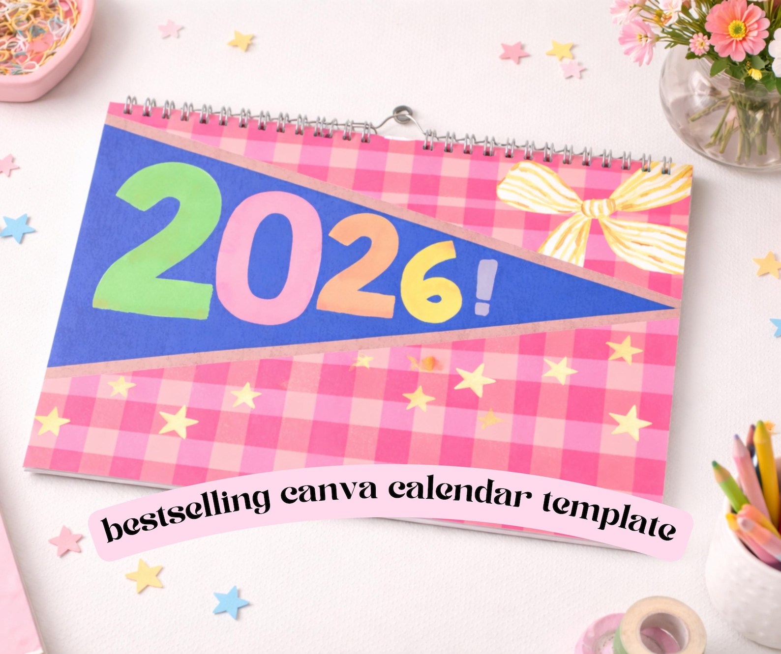 2026 Vision Board Calendar | Editable Canva Template | 2026 Rebrand ...