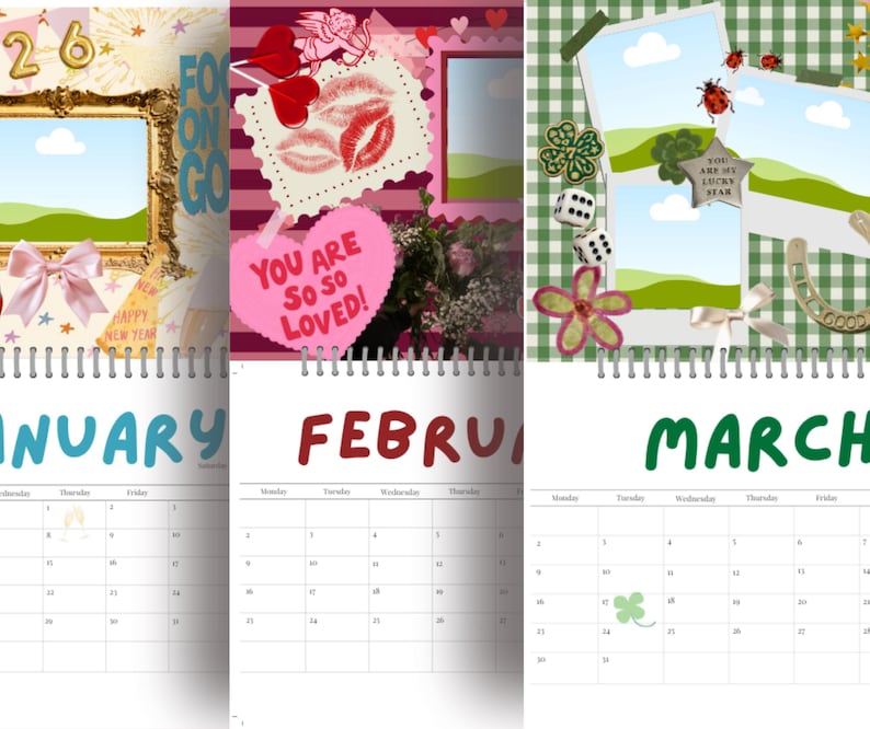 2026 Vision Board Calendar | Editable Canva Template | 2026 Rebrand ...
