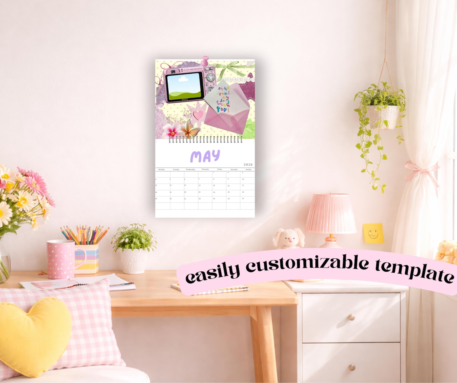 2026 Vision Board Calendar | Editable Canva Template | 2026 Rebrand ...
