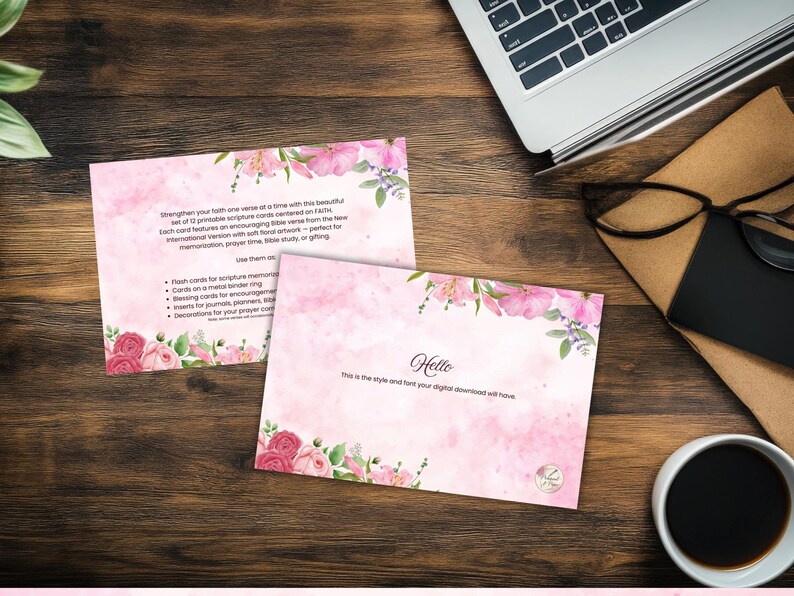 Bible Verse Cards for Faith – Printable Affirmation Cards | Digital ...