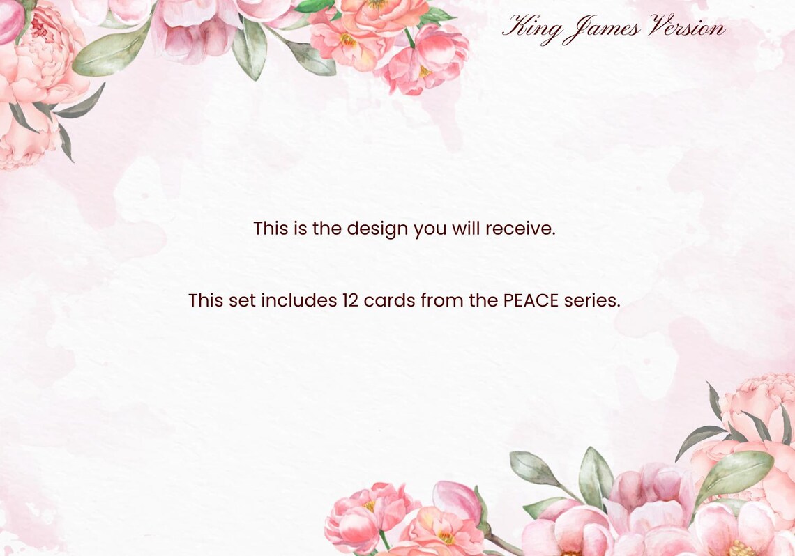 Bible Verse Cards for Peace – Printable Affirmation Cards | Digital ...