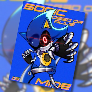 METAL Sonic! Dead or Alive is Mine - Art Print / Poster! - Etsy