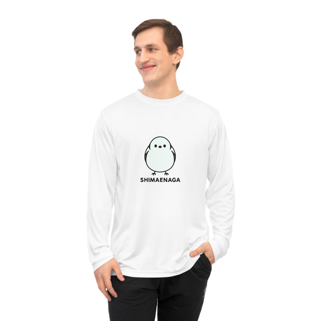 Shimaenaga Bird Cute Illustration Long Sleeve Shirt | Japanese Kawaii ...