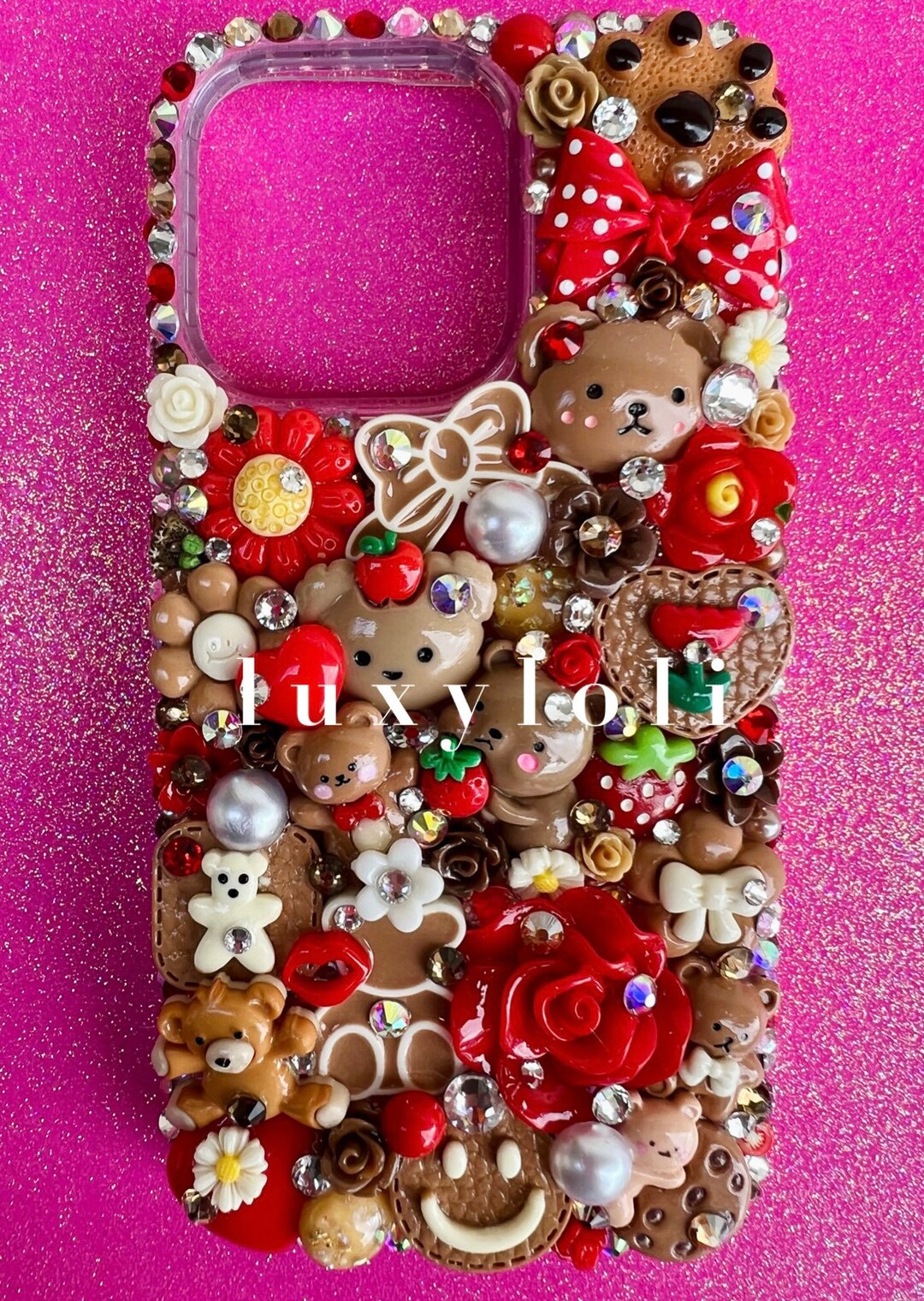 IPhone 13 Pro Bear-y Cute Decoden Phone Case - Etsy