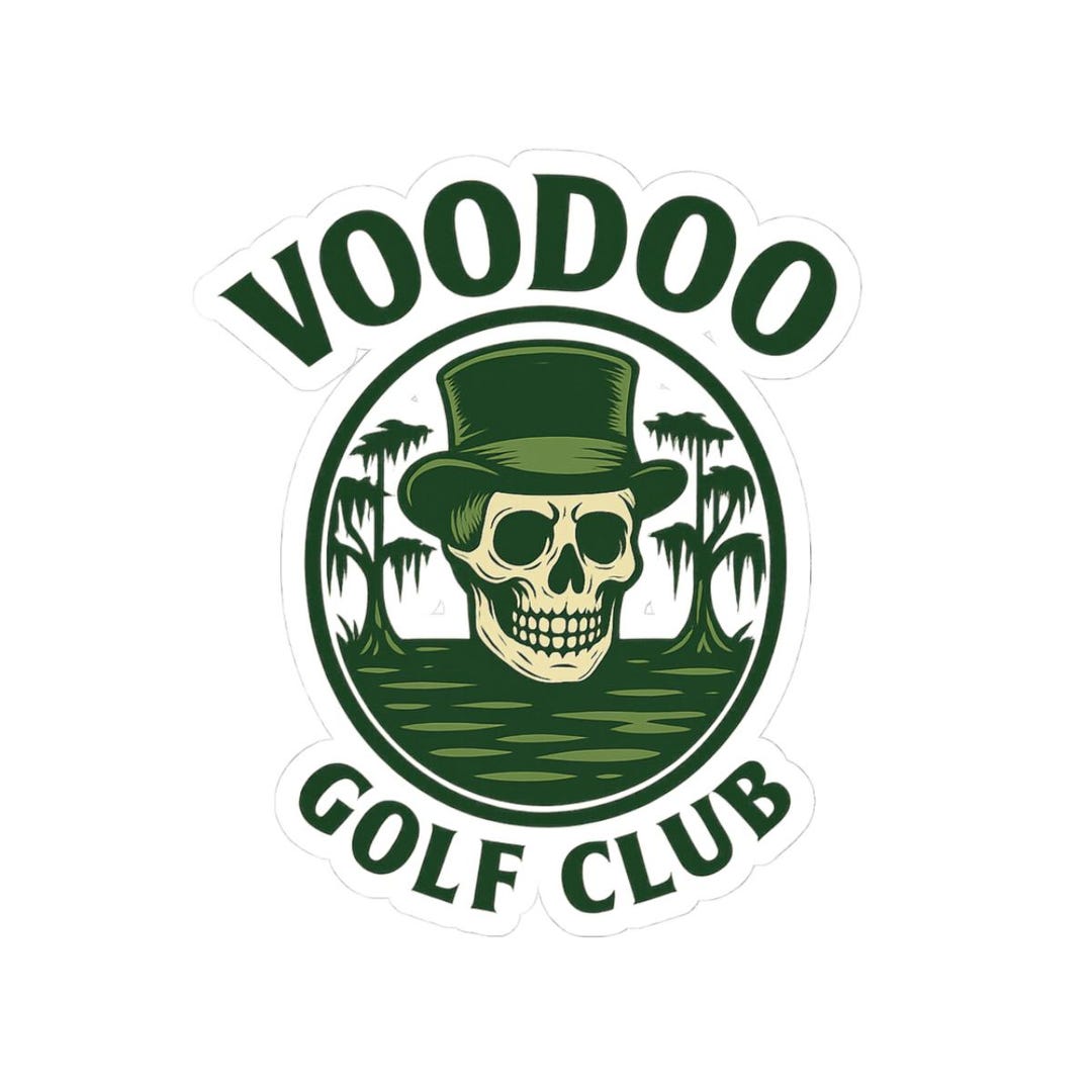 Voodoo Golf Club Sticker | Kiss-cut Vinyl Decal, Skull Logo - Etsy