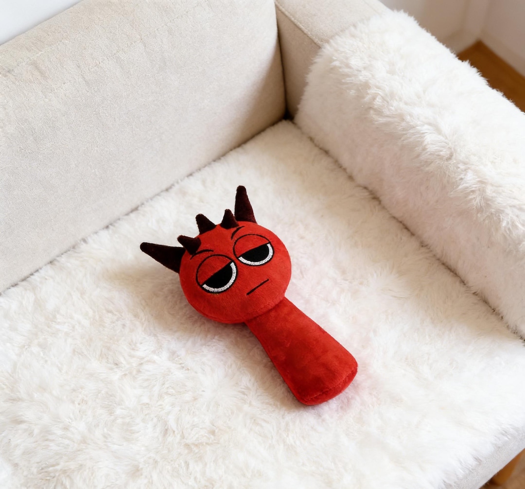 Raddy Sprunki Plush Toy, Red Devil Horror Game Character, 22cm Stuffed ...