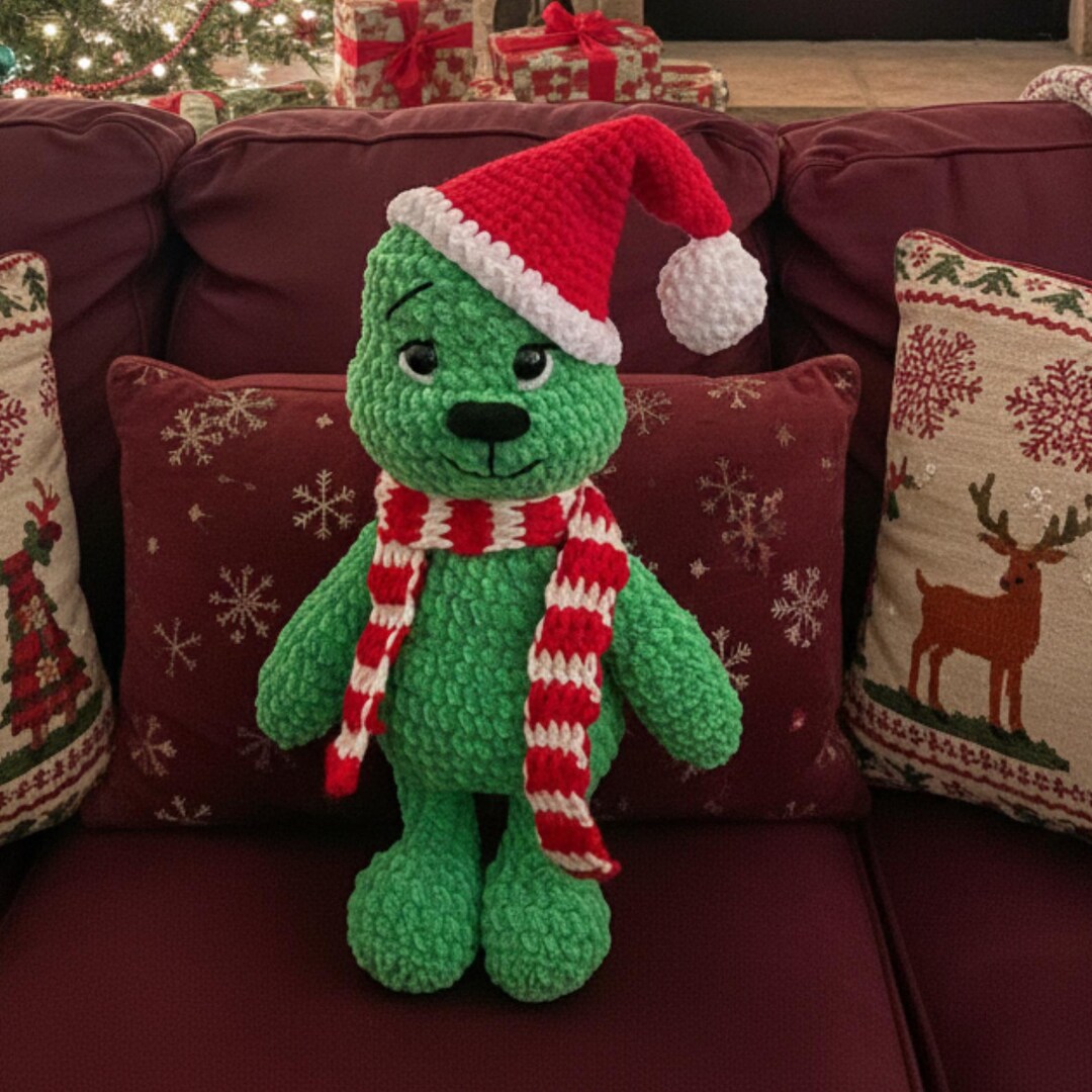 Grinch häkeln muster,Green Villain Grinch Plush Häkelanleitung PDF ...