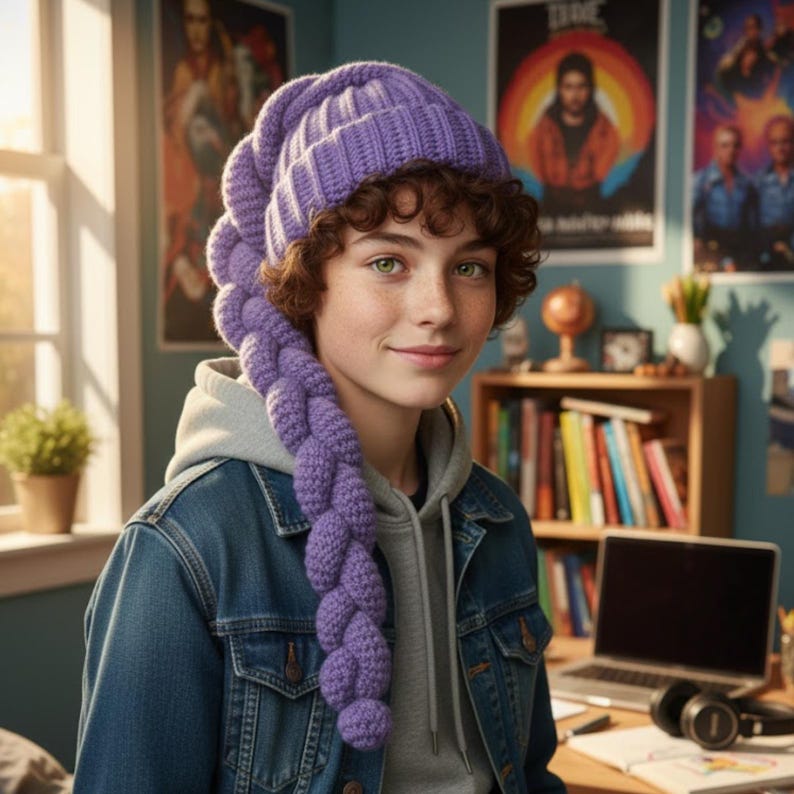 Crochet Pattern Rumi K Pop Demon Hunter Beanie Winter Hat, Rumi ...