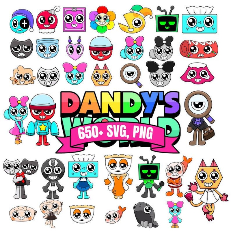 Dandy World Stickers - Etsy