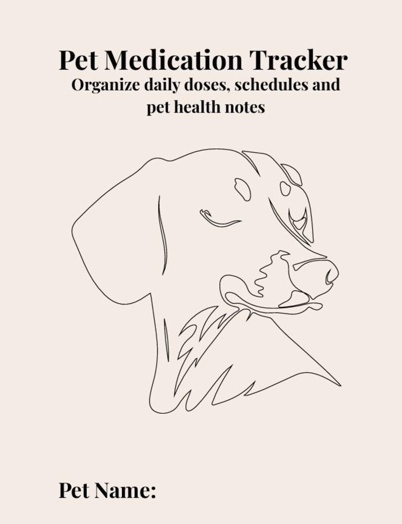 Pet Medication Tracker - Etsy