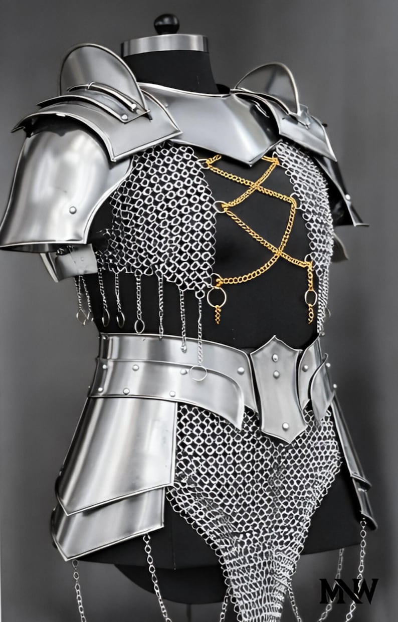 Medieval Chainmail Armor With Steel Cuirass | Knight Upper Body Armor ...