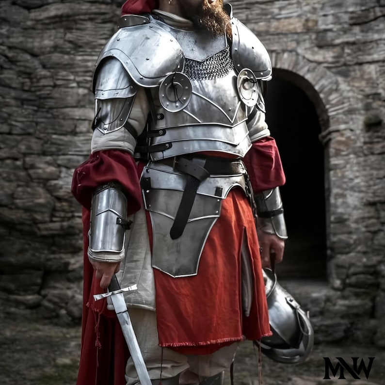 Handmade 18 Gauge Steel Barbute Full Armor Suit | Medieval Knight ...
