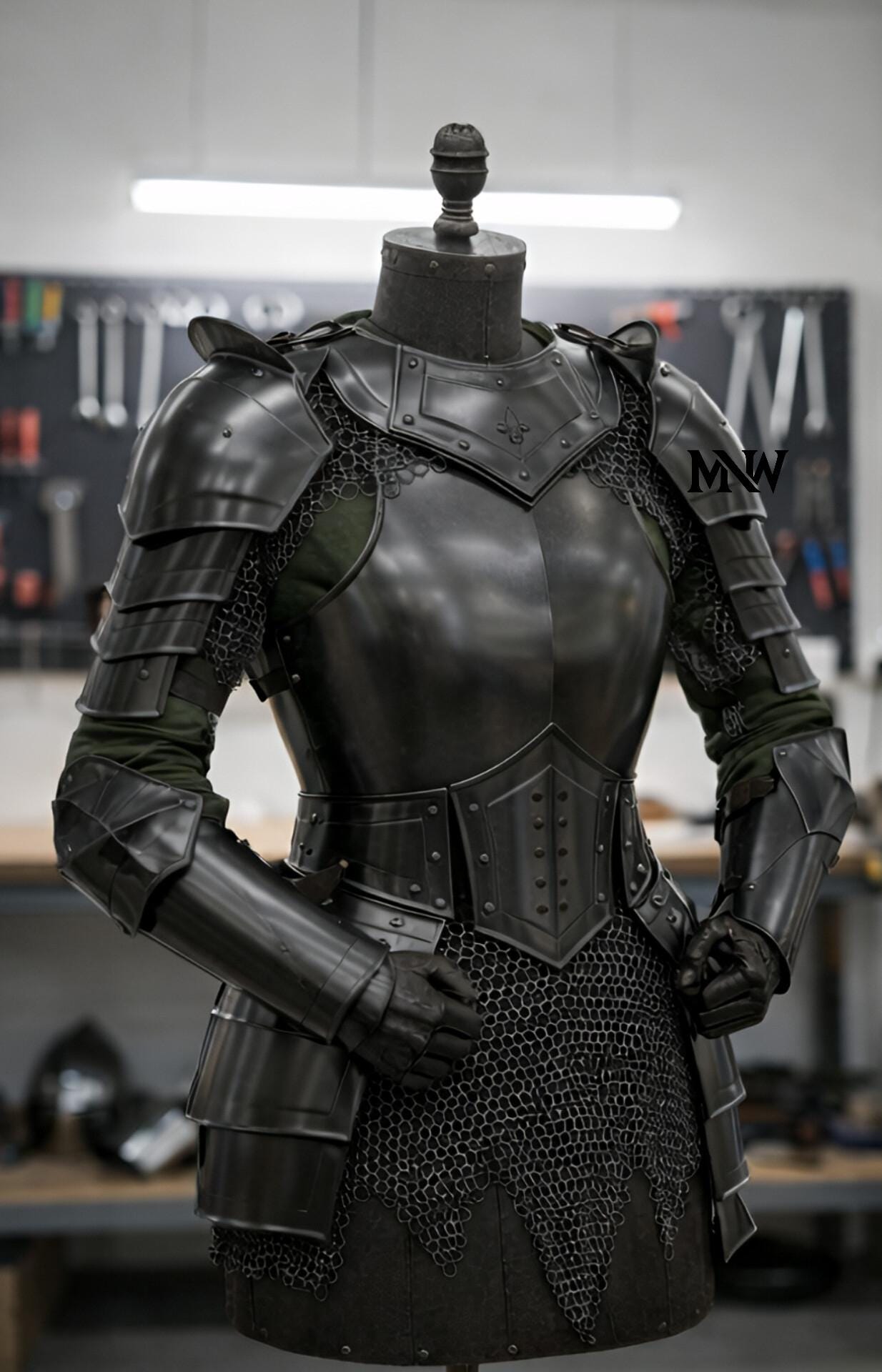 Medieval Steel Armor Suit With Chainmail | Knight Cuirass With ...
