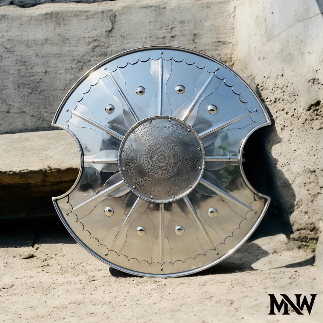 Troy Trojan Shield: 23" Steel Knight Shield - Cosplay LARP Decor ...