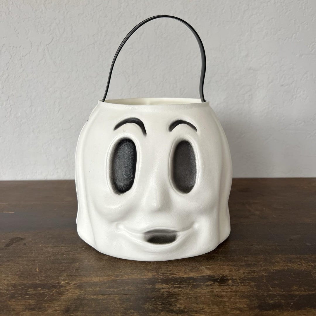 Vintage Halloween Empire Blow Mold Ghost Candy Bucket Pail - Etsy