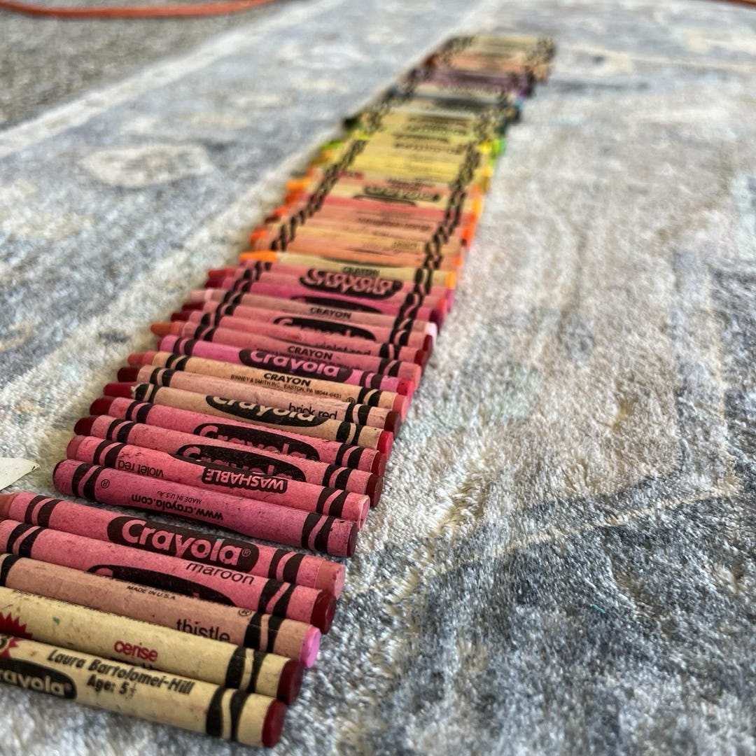 Vintage Crayola Crayons Lot Binney & Smith Loose Magic Mint Dandelion ...