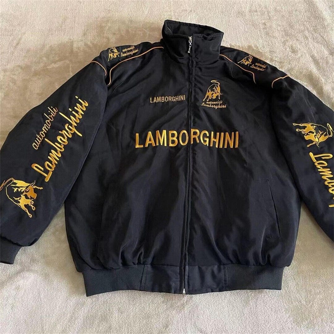 Formula 1 Racing Retro Embroidery Lamborghini Racing Jacket, F1 Retro ...